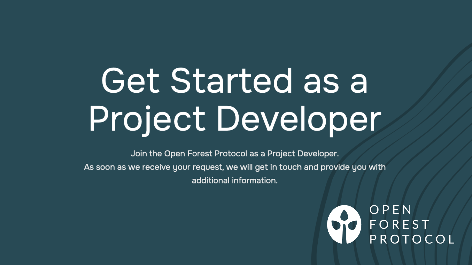 Open Forest Protocol | Get Started as a Project Developer